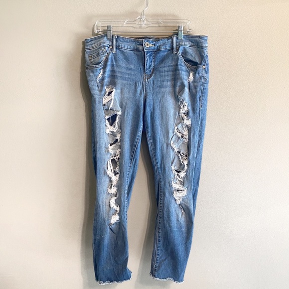 torrid | Jeans | Torrid Boyfriend Cut Jeans Light Wash 22087 Whiskered ...